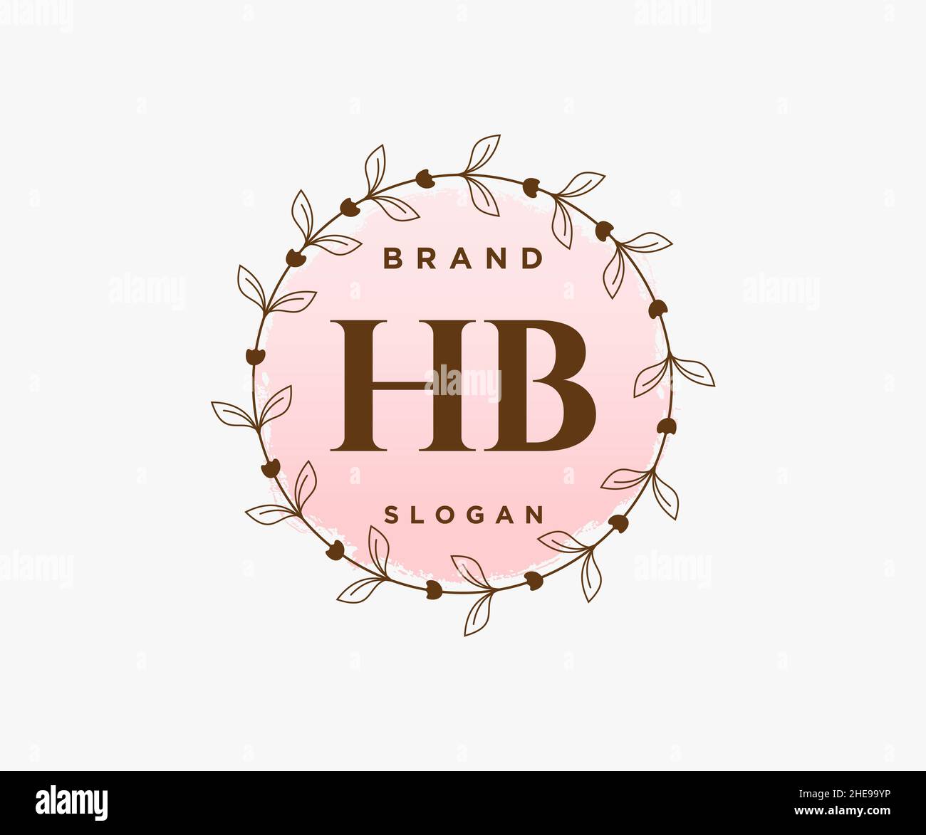HB feminine logo. Usable for Nature, Salon, Spa, Cosmetic and Beauty ...