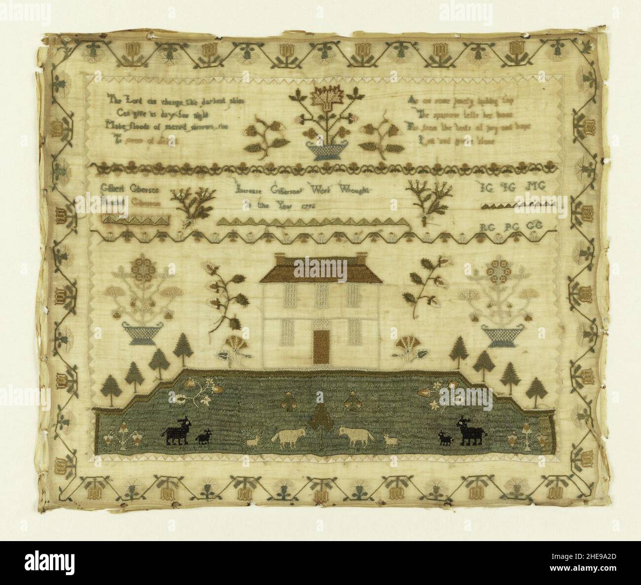 Sampler (England), 1796 Stock Photo - Alamy