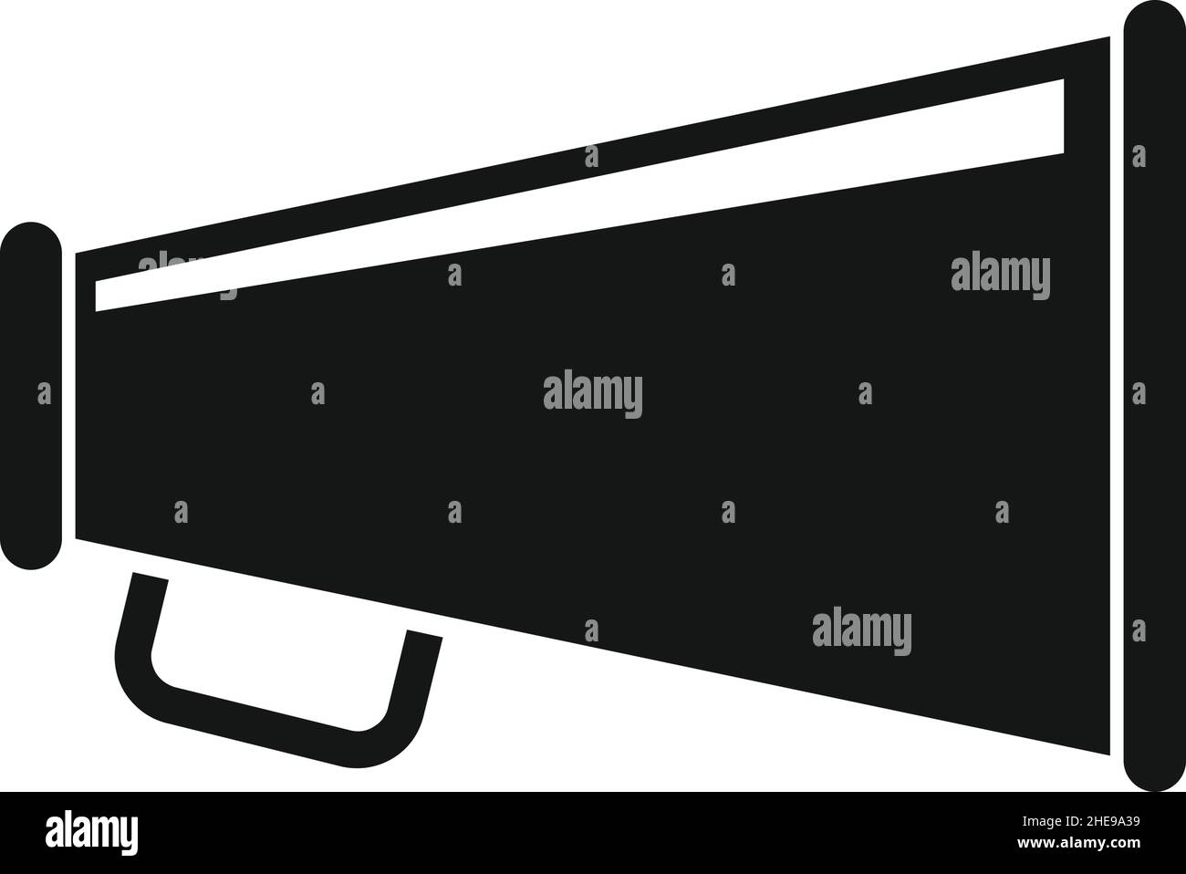 Vector megaphone black simple icon isolated on white Stock Vector Image ...
