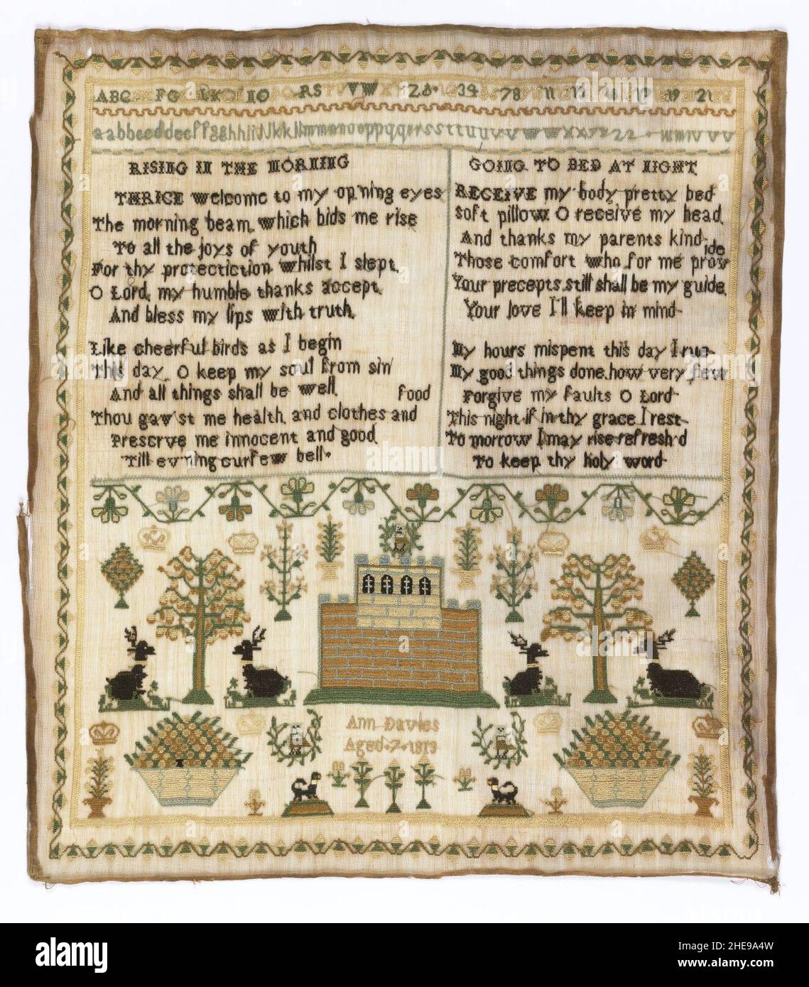Sampler (England), 1813 Stock Photo - Alamy