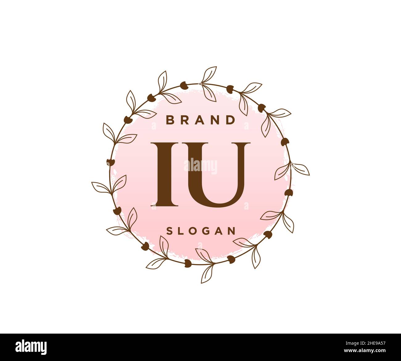 IU feminine logo. Usable for Nature, Salon, Spa, Cosmetic and Beauty ...