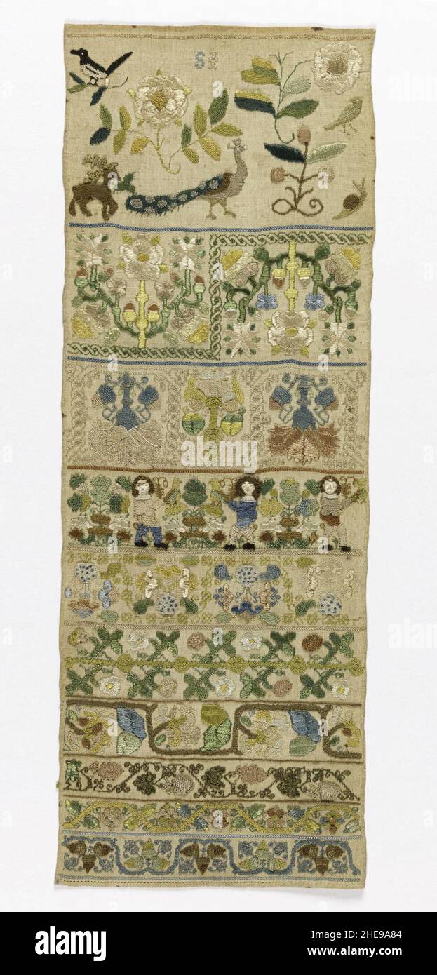 Sampler (England), late 17th century Stock Photo - Alamy