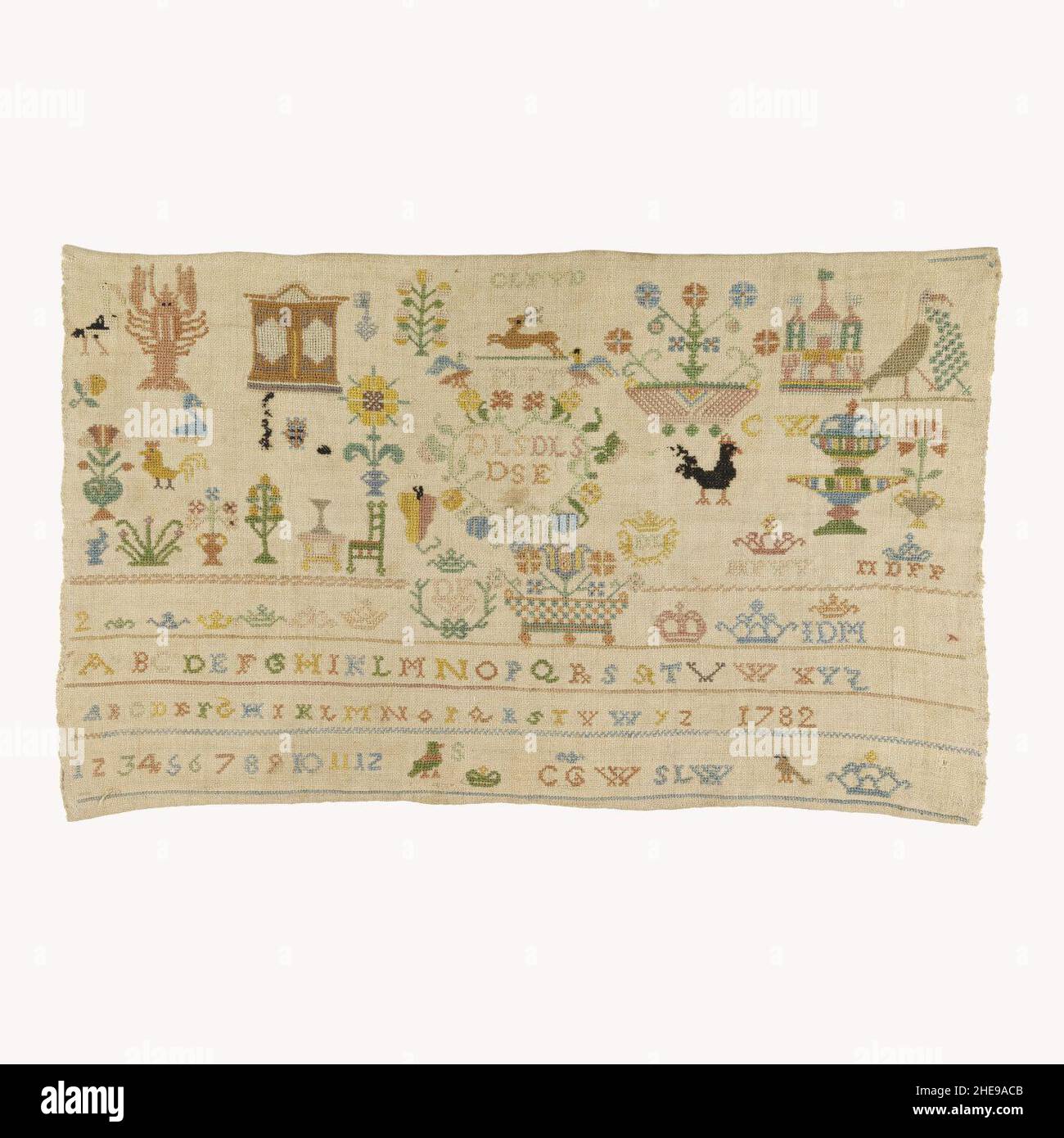 Sampler (Germany), 1782 Stock Photo - Alamy