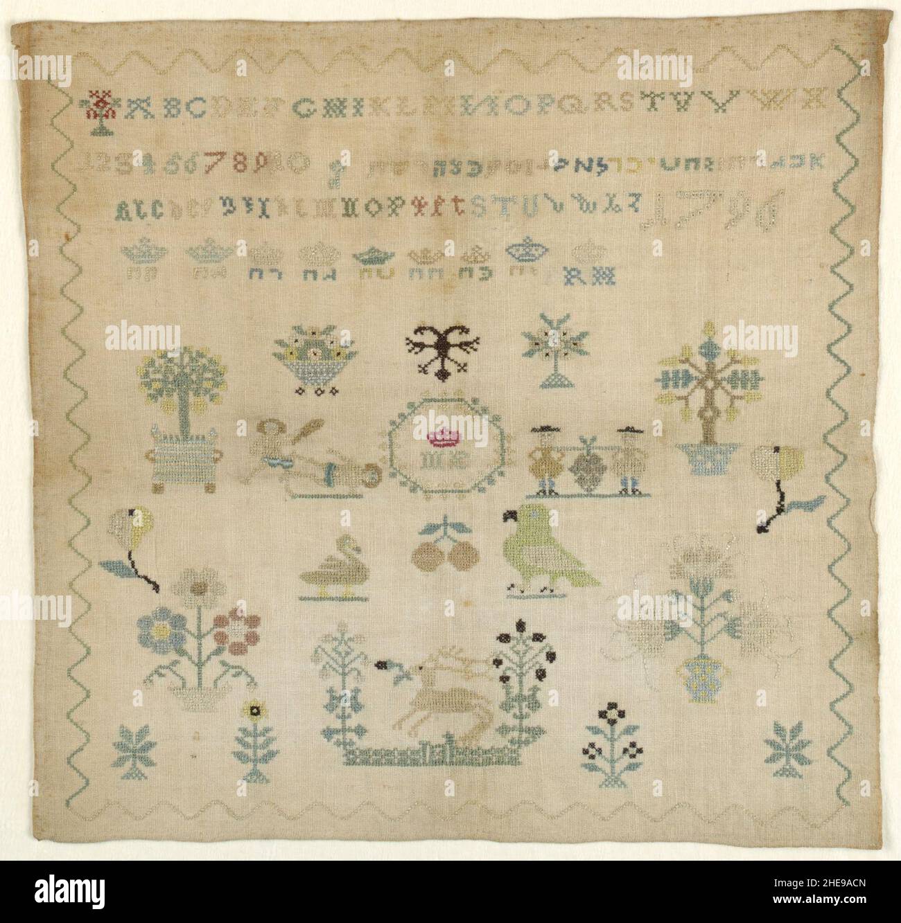 Sampler (Germany), 1796 Stock Photo - Alamy