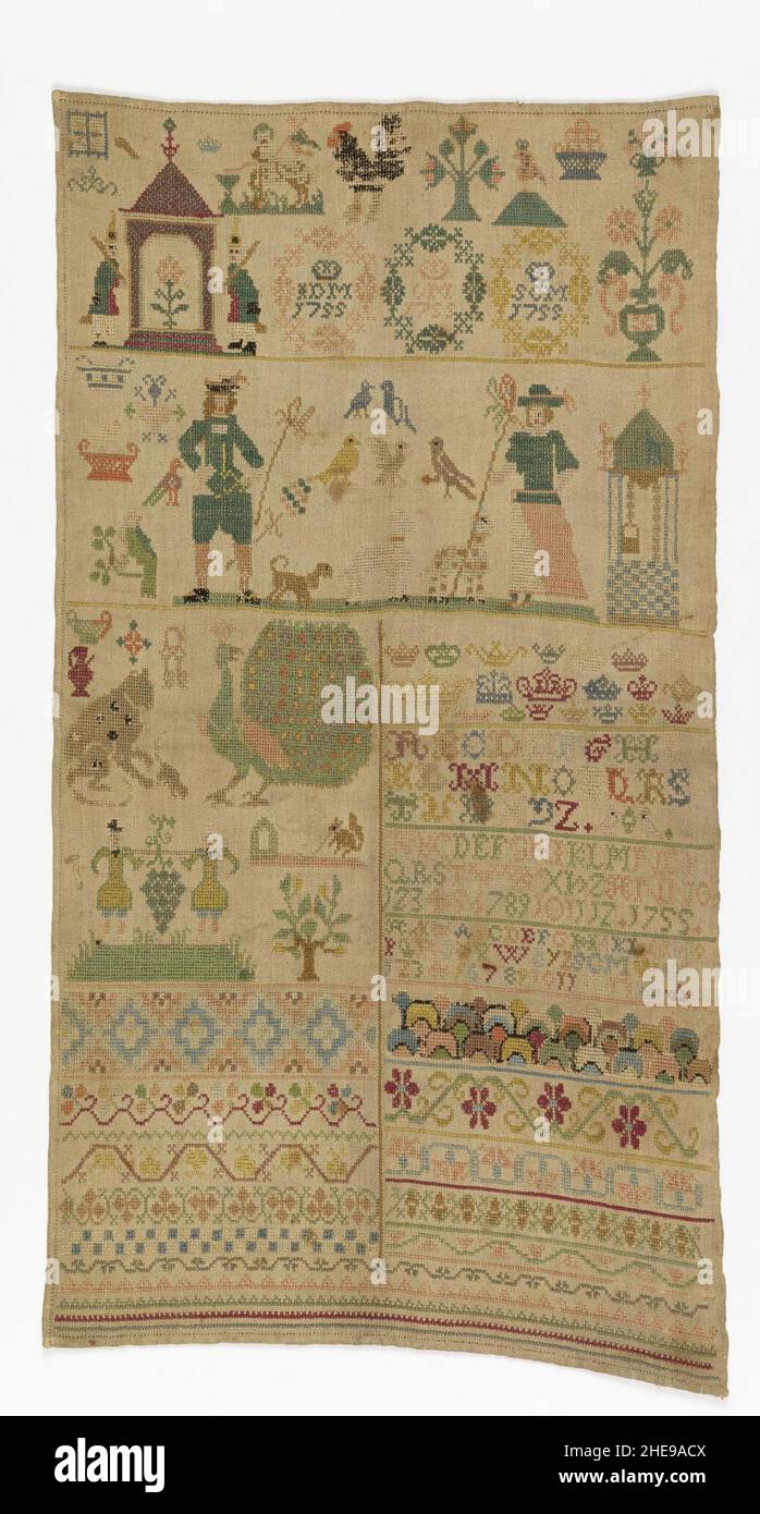 Sampler (Germany), 1755 Stock Photo - Alamy
