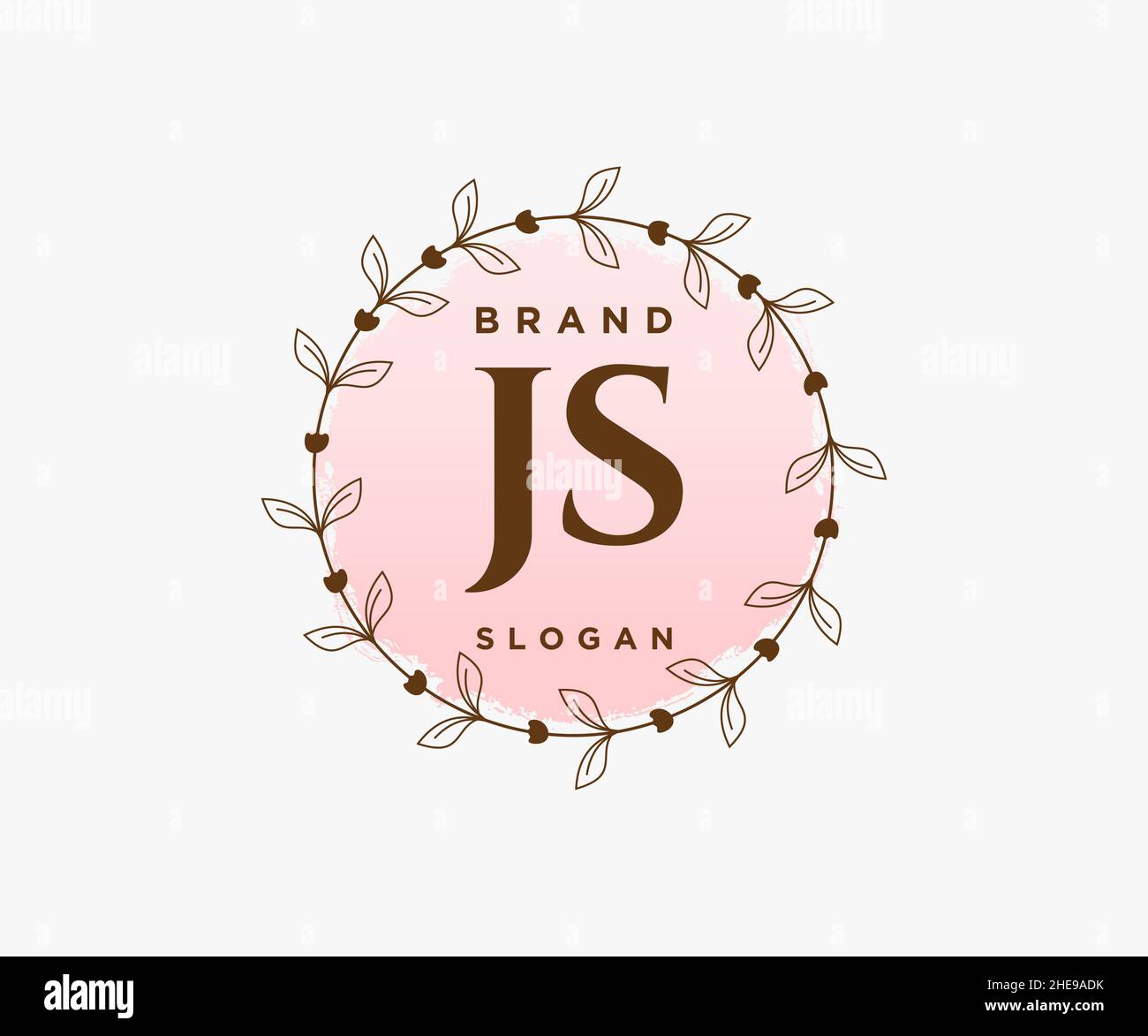 JS feminine logo. Usable for Nature, Salon, Spa, Cosmetic and Beauty ...