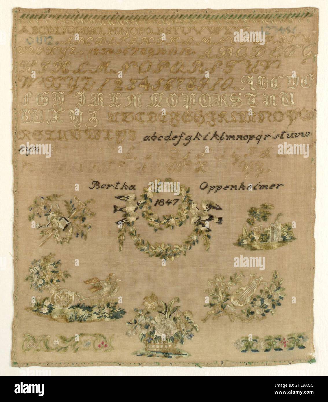 Sampler (Germany), 1847 Stock Photo - Alamy