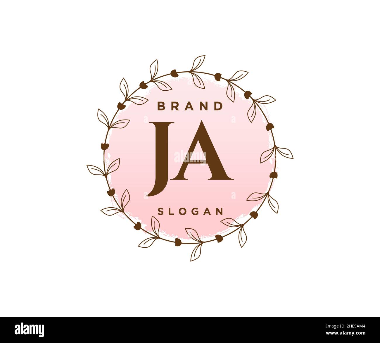 JA feminine logo. Usable for Nature, Salon, Spa, Cosmetic and Beauty ...