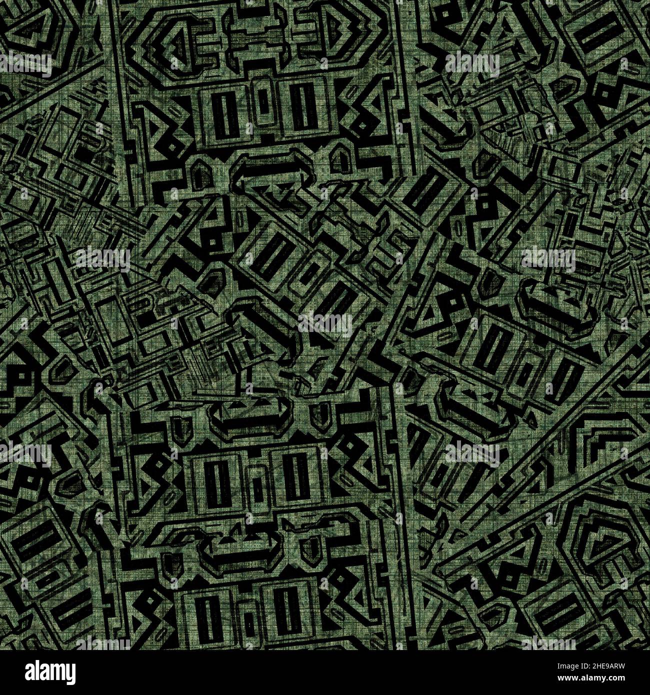 Grunge forest green random geometric distressed seamless texture ...