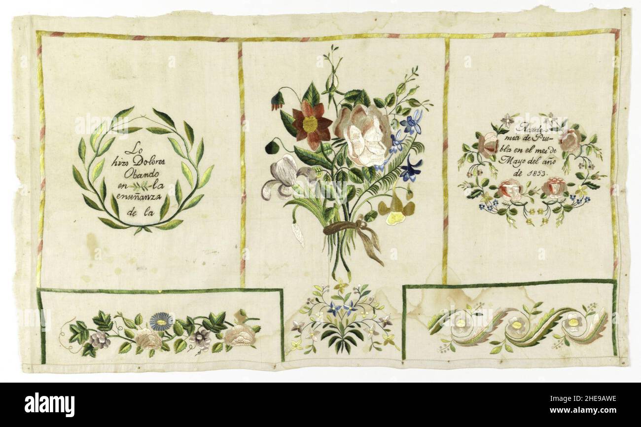 Sampler (Mexico), 1853 Stock Photo - Alamy