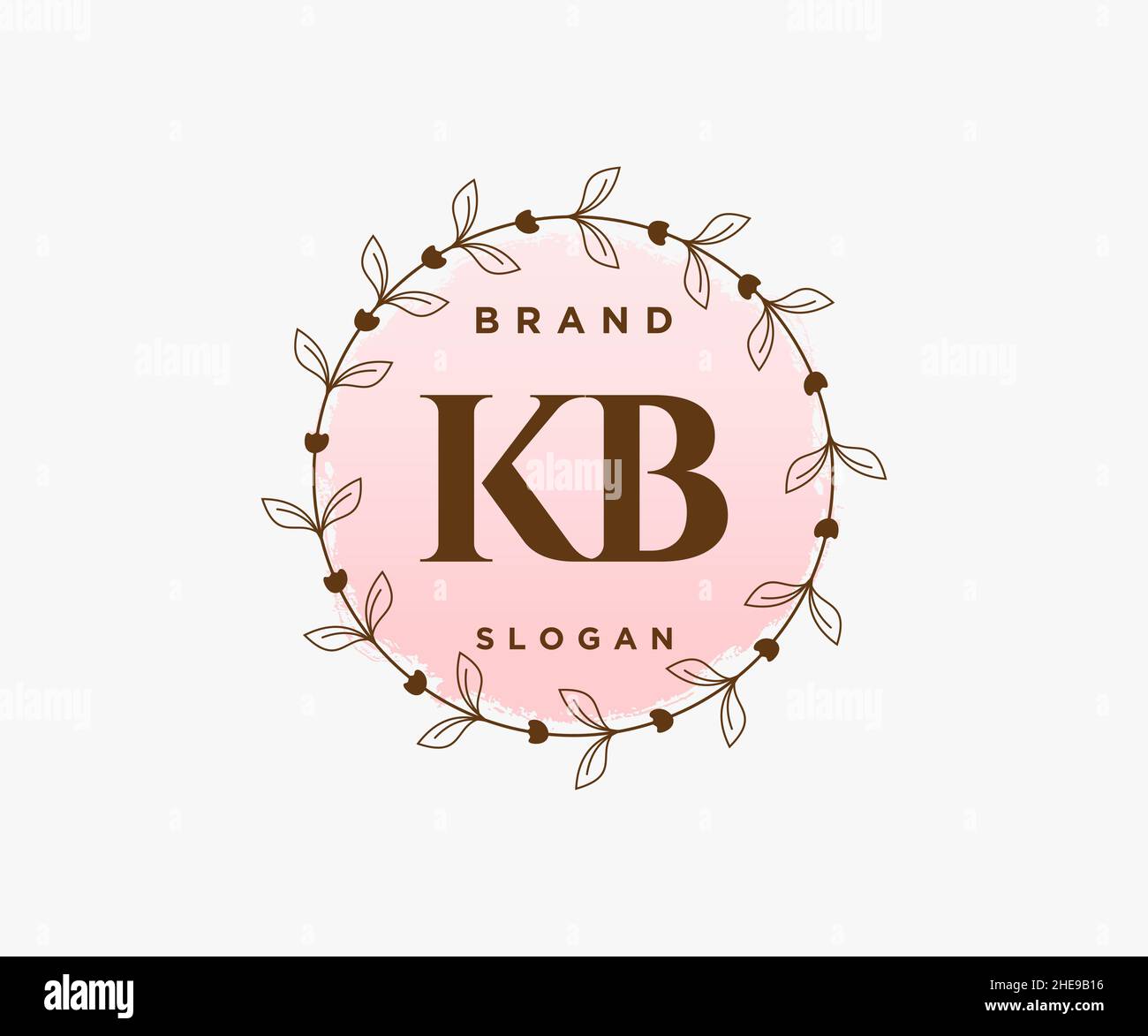 KB feminine logo. Usable for Nature, Salon, Spa, Cosmetic and Beauty ...