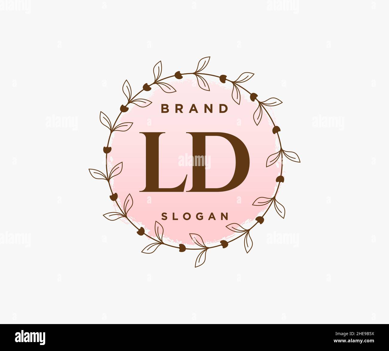 LD feminine logo. Usable for Nature, Salon, Spa, Cosmetic and Beauty ...