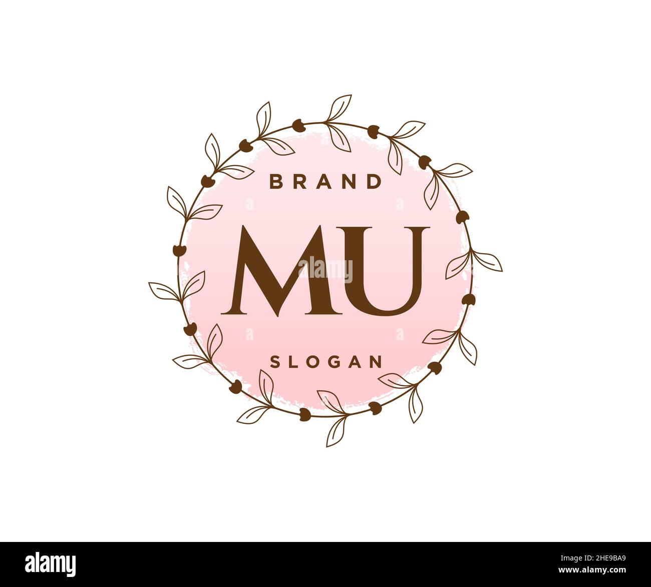 MU feminine logo. Usable for Nature, Salon, Spa, Cosmetic and Beauty ...