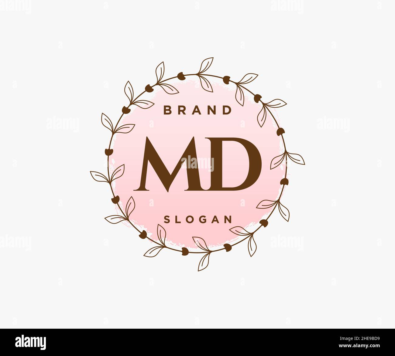 MD feminine logo. Usable for Nature, Salon, Spa, Cosmetic and Beauty ...