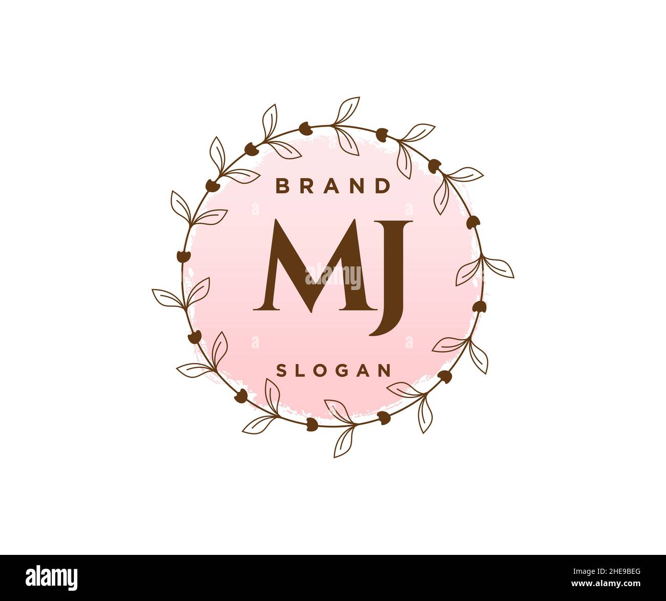MJ feminine logo. Usable for Nature, Salon, Spa, Cosmetic and Beauty ...