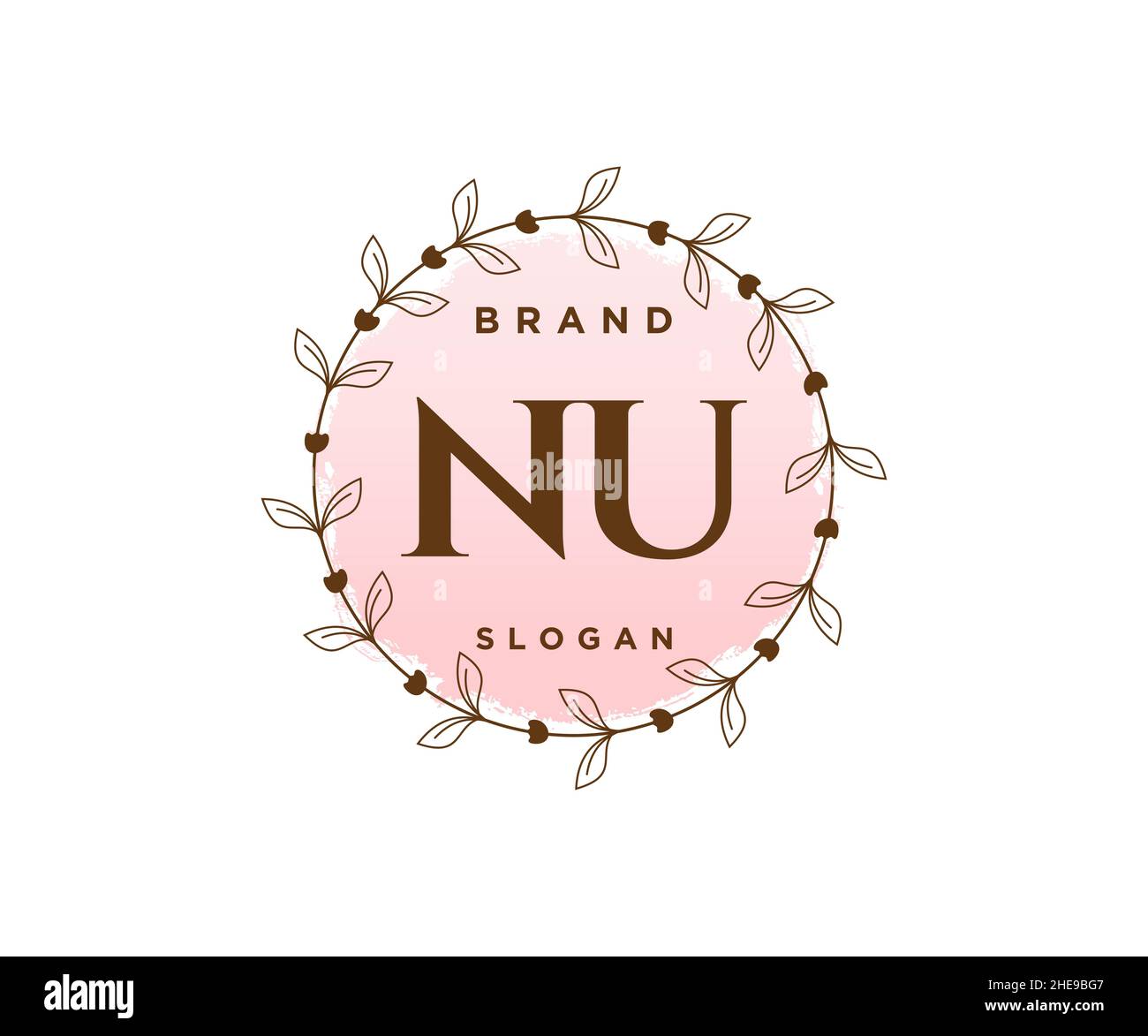 NU feminine logo. Usable for Nature, Salon, Spa, Cosmetic and Beauty ...