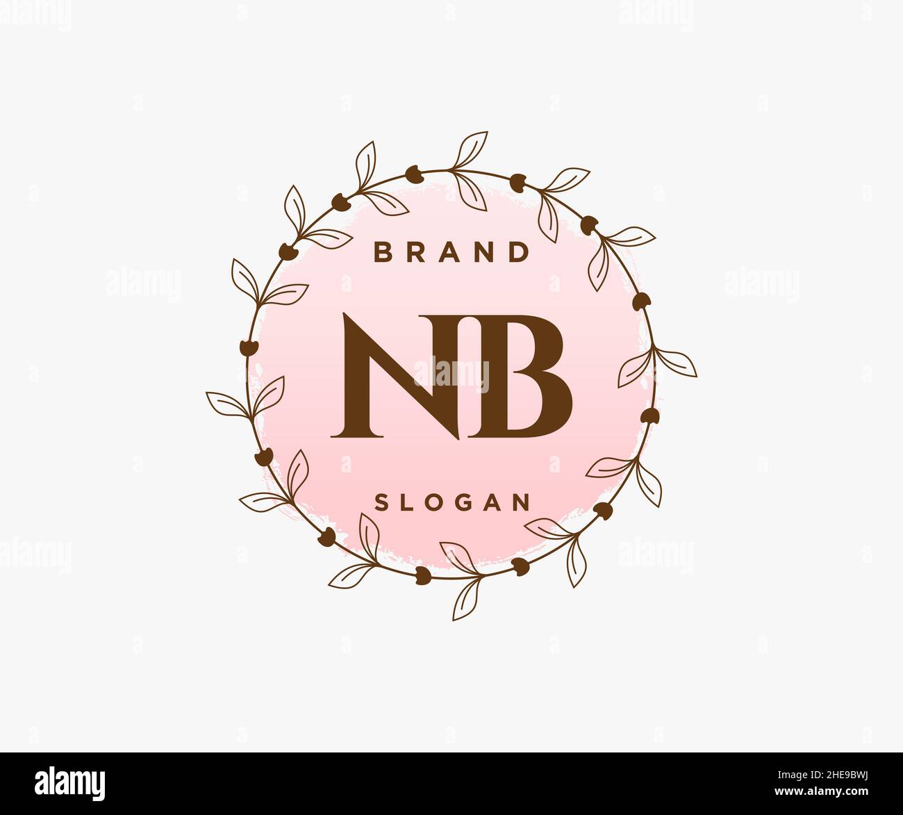 NB feminine logo. Usable for Nature, Salon, Spa, Cosmetic and Beauty ...