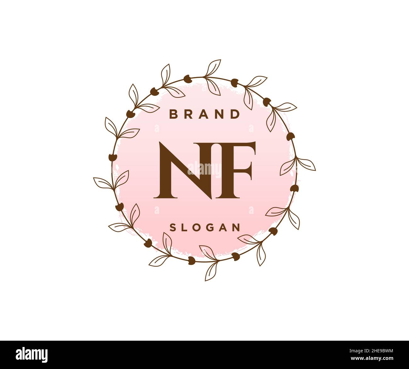 NF feminine logo. Usable for Nature, Salon, Spa, Cosmetic and Beauty ...