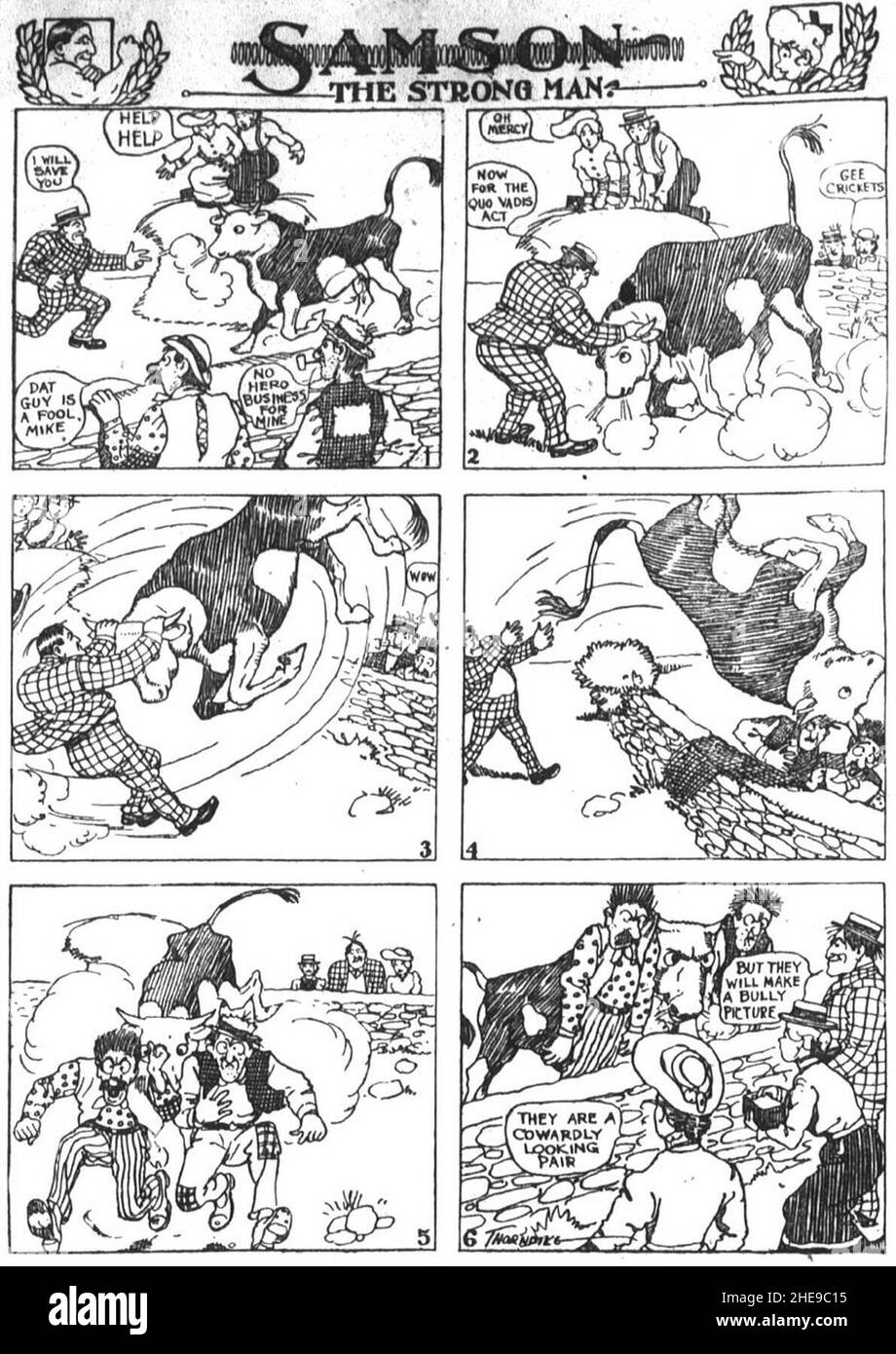 Samson the Strong Man 1905-07-19 Stock Photo - Alamy