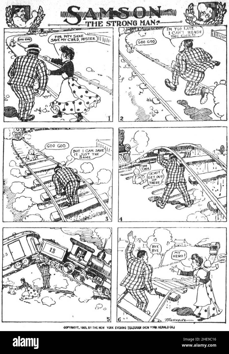 Samson the Strong Man 1905-07-04 Stock Photo - Alamy