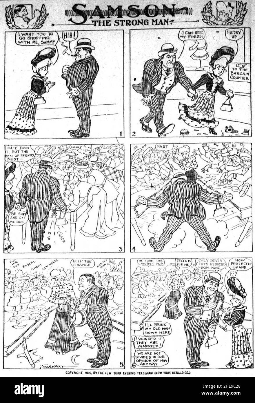 Samson the Strong Man 1905-07-08 Stock Photo - Alamy