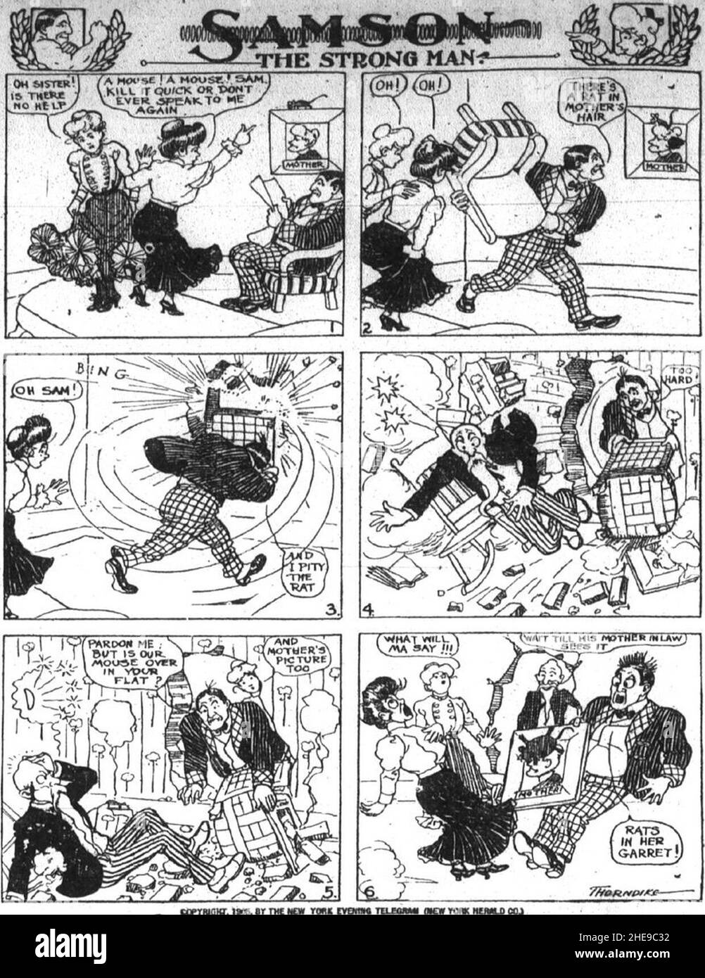 Samson the Strong Man 1905-08-03 Stock Photo - Alamy