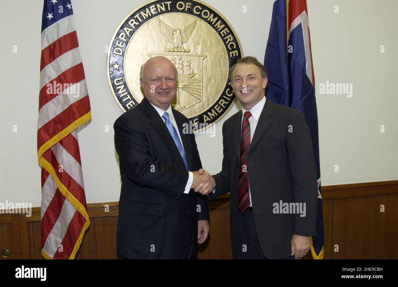 Samuel Bodman with Phil Goff Stock Photo - Alamy