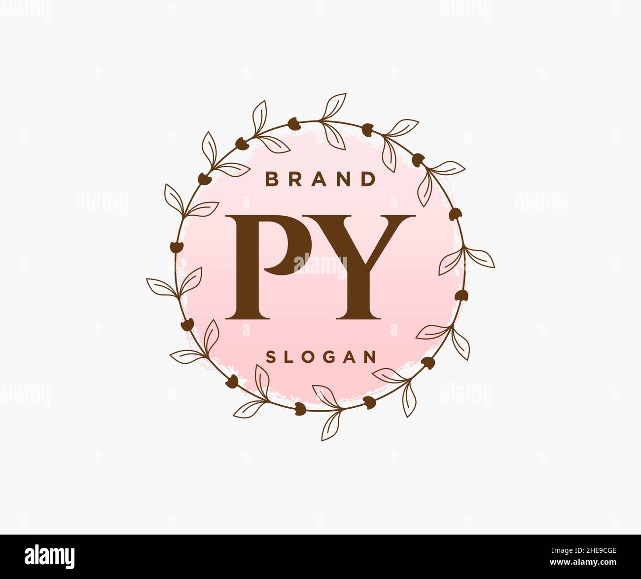 PY feminine logo. Usable for Nature, Salon, Spa, Cosmetic and Beauty ...