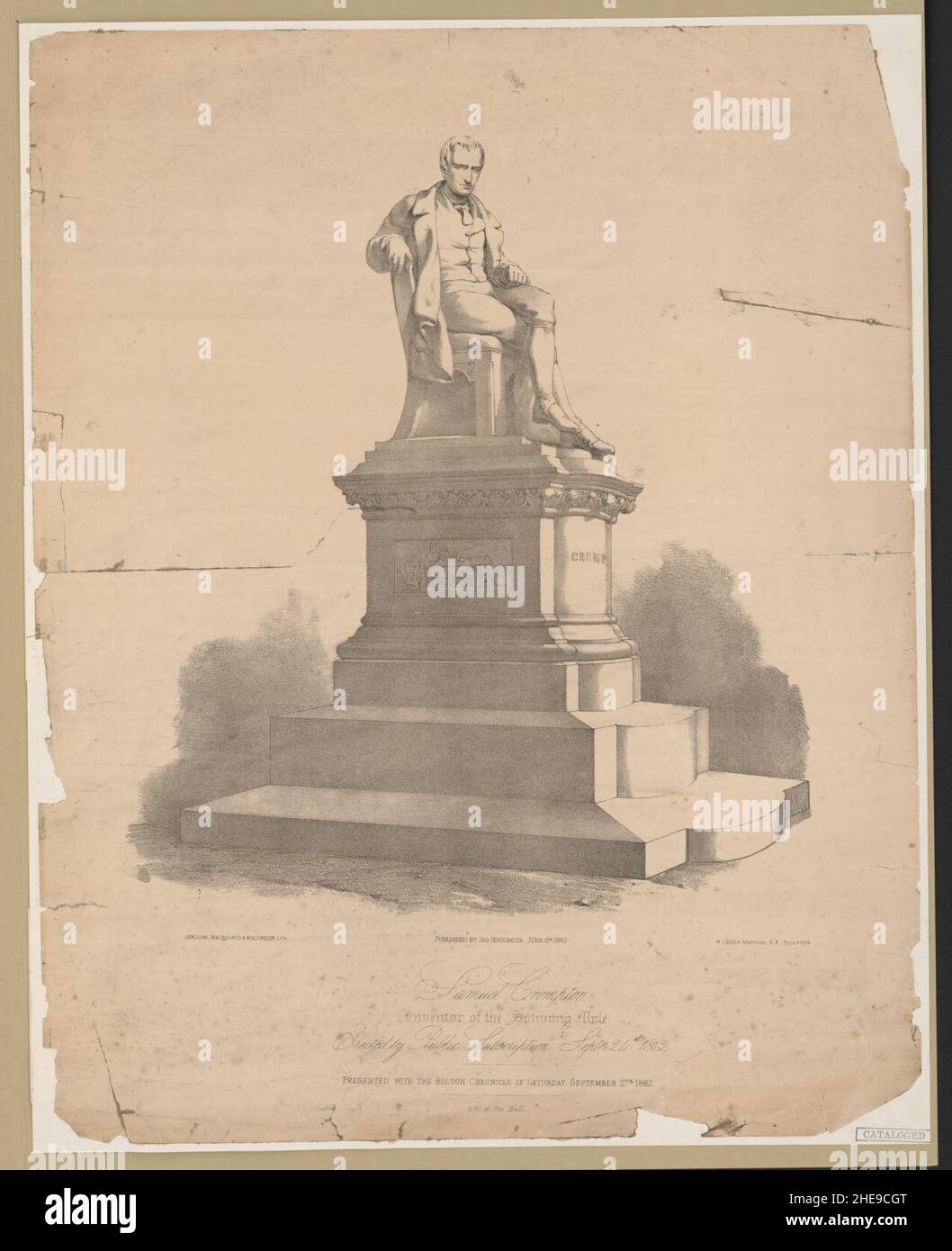 Samuel Crompton, inventor of the spinning mule Stock Photo - Alamy