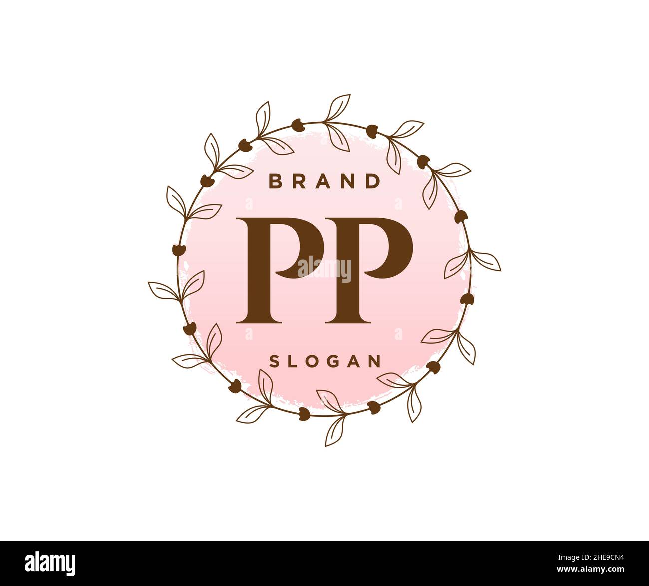 PP feminine logo. Usable for Nature, Salon, Spa, Cosmetic and Beauty ...