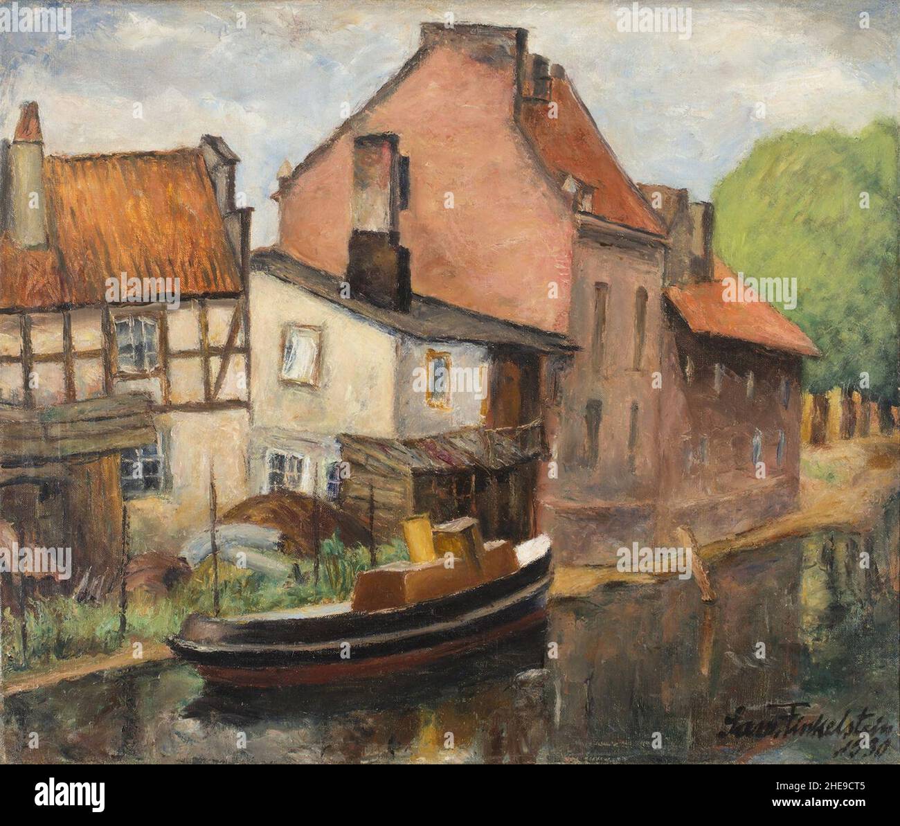 Samuel Finkelstein Domy nad wodą 1930 Stock Photo - Alamy