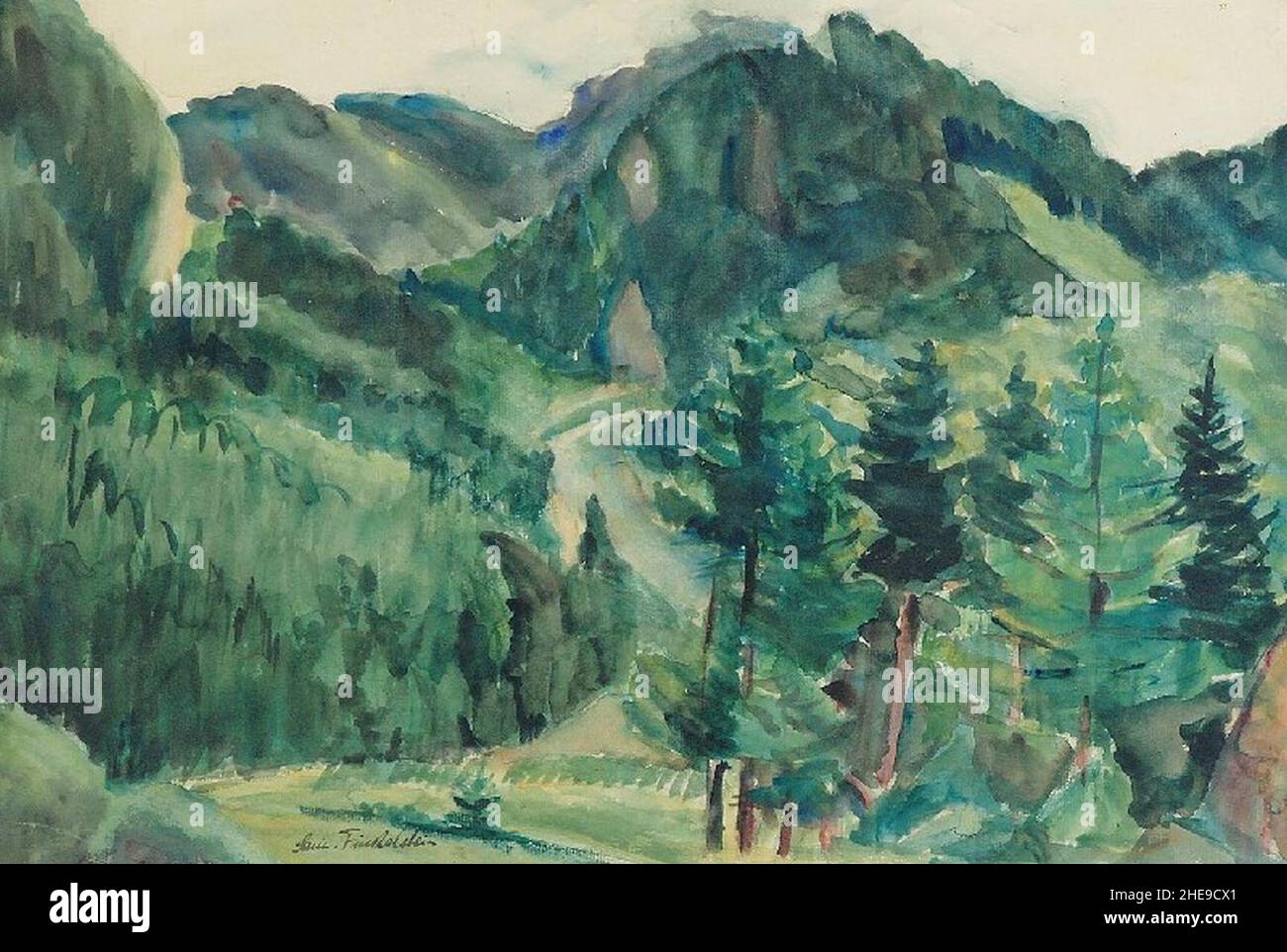 Samuel Finkelstein - Mountain landscape 1925 Stock Photo - Alamy