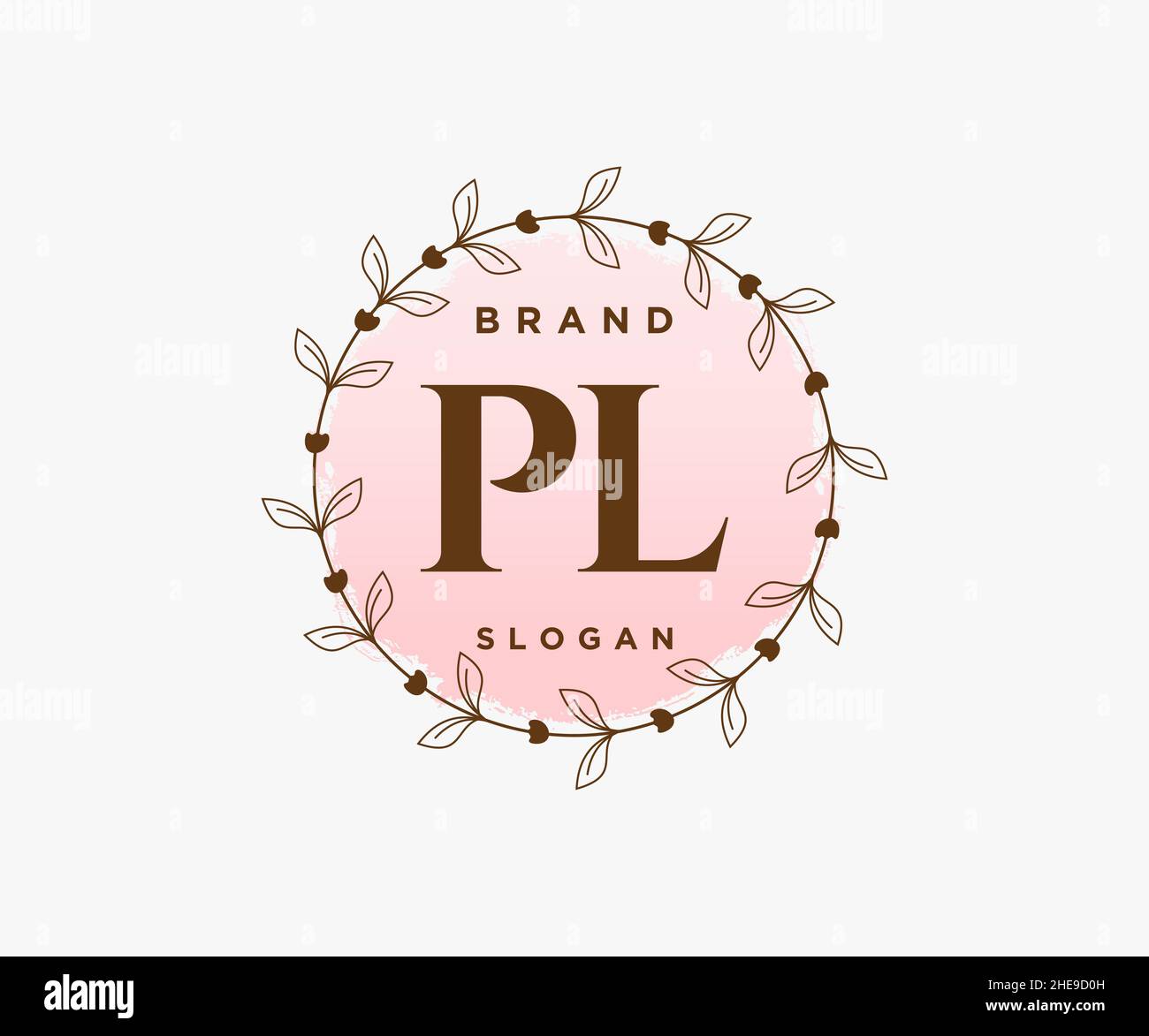 Pl minimal logo design hi-res stock photography and images - Alamy