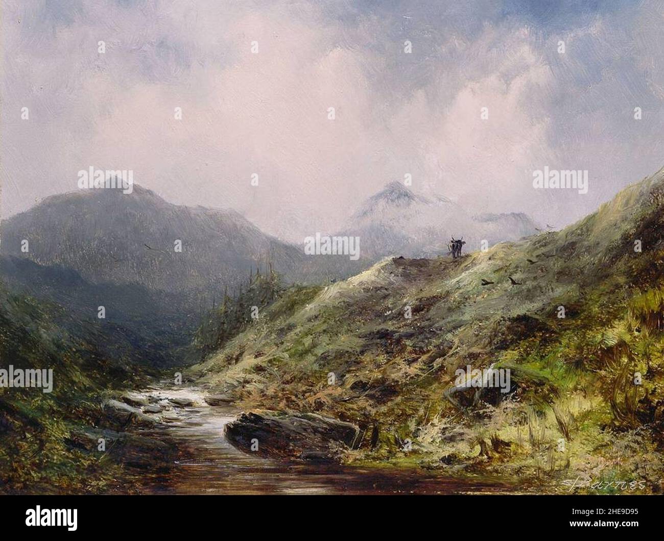 Samuel John Barnes (1847-1901) - The Callater Burn Stock Photo - Alamy