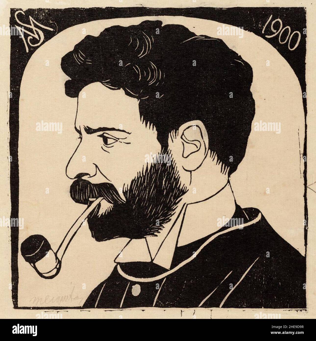 Samuel Jessurun de Mesquita - self-portrait dated 1900 Stock Photo - Alamy