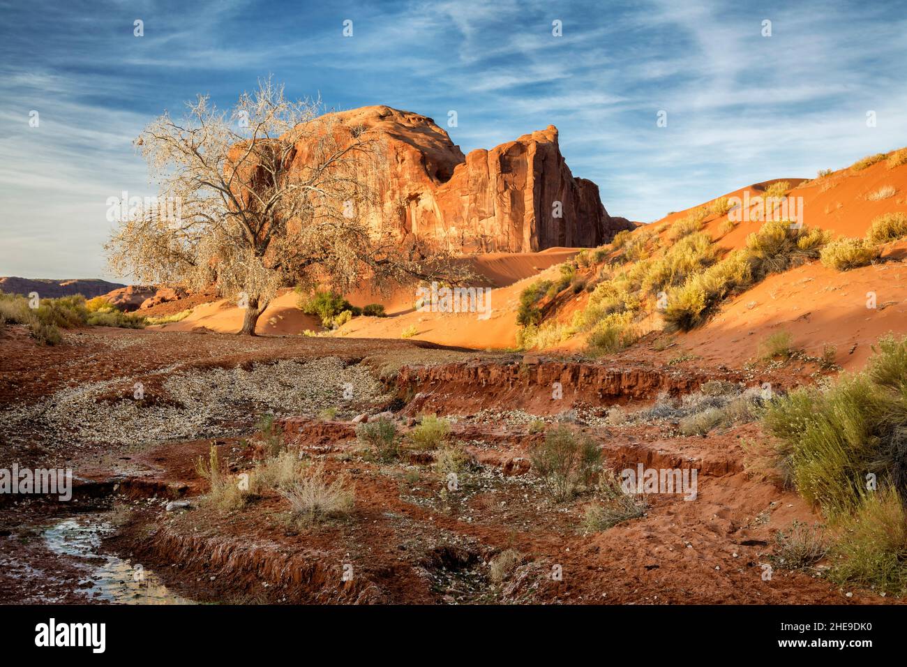 USA, Arizona, Monument Valley Navajo Tribal Park, Autumn at Sand ...