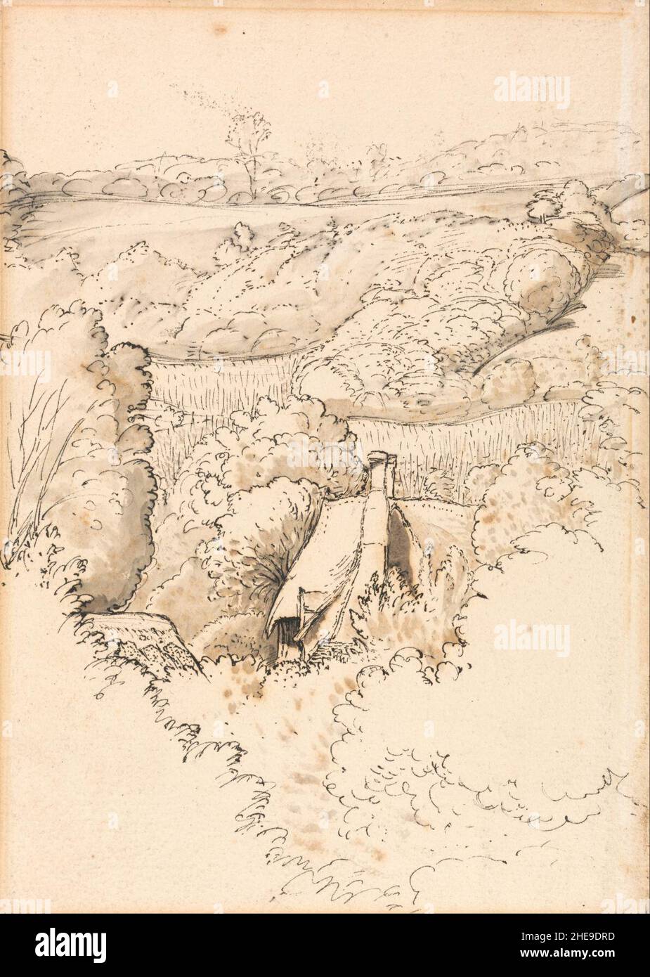 Samuel Palmer - A Cottage among Trees, Shoreham Stock Photo - Alamy