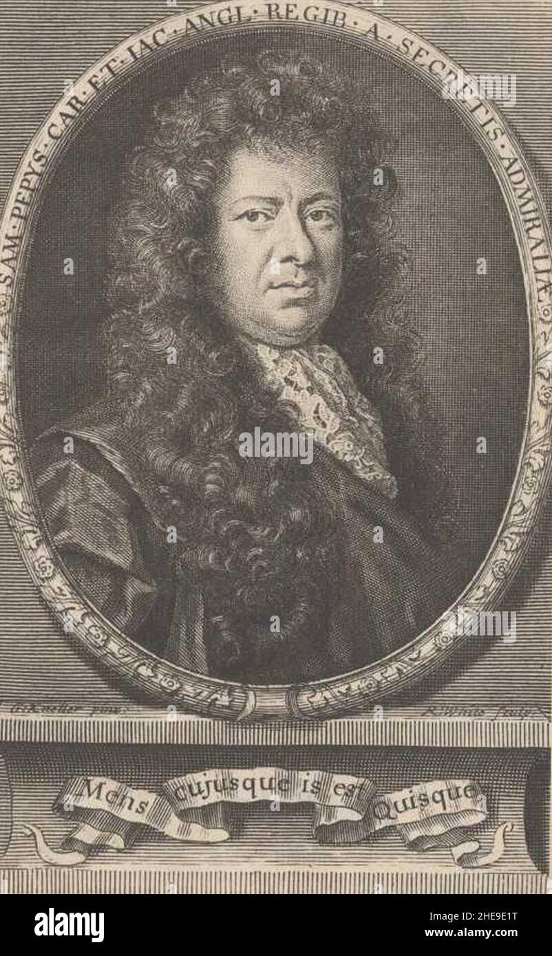 Samuel Pepys portrait Stock Photo - Alamy