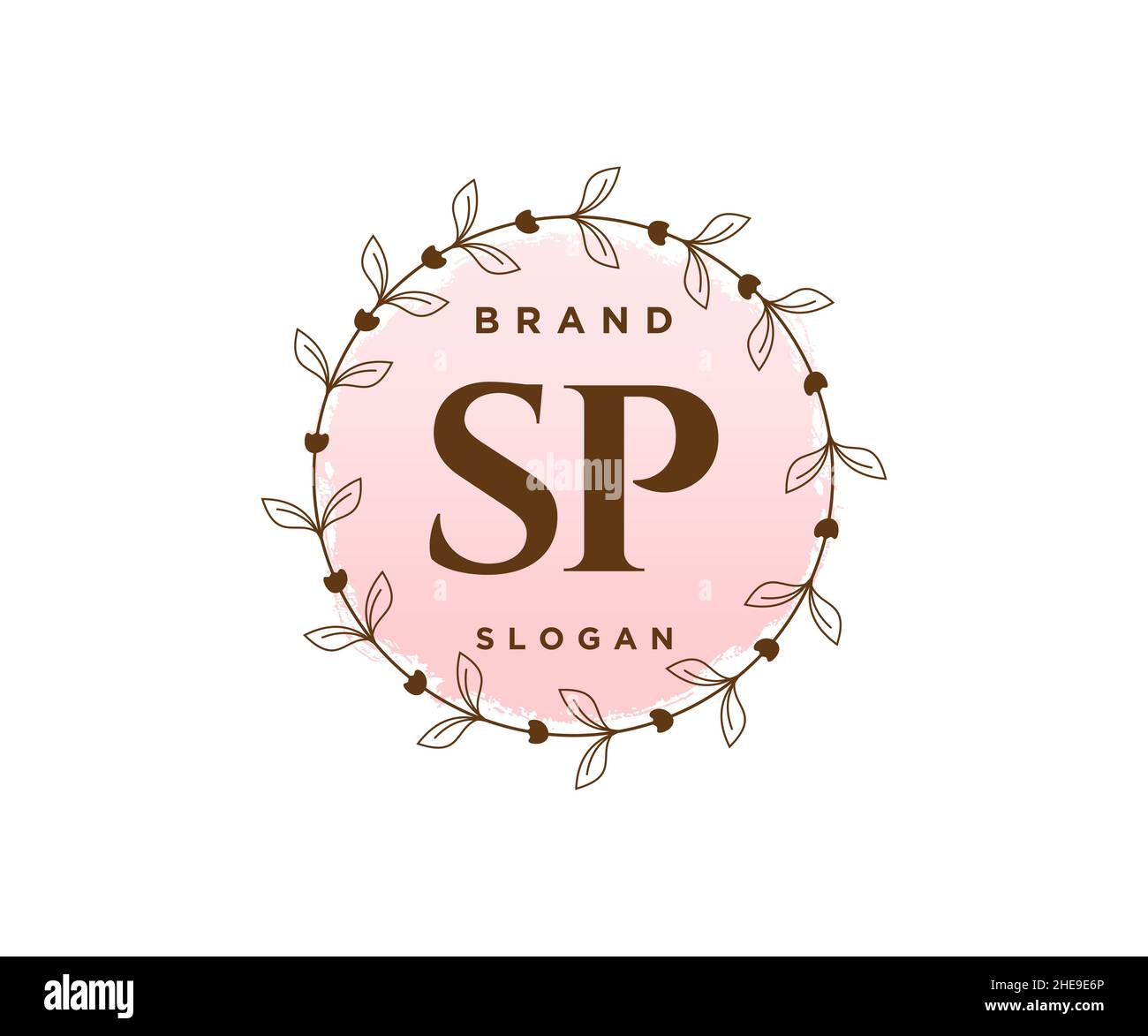 SP feminine logo. Usable for Nature, Salon, Spa, Cosmetic and Beauty ...
