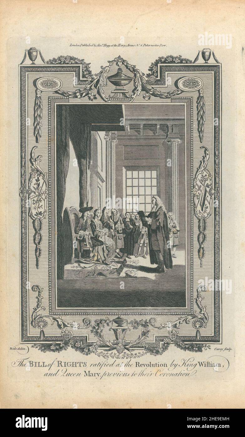 Samuel Wale, The Bill of Rights Ratified at the Revolution by King ...