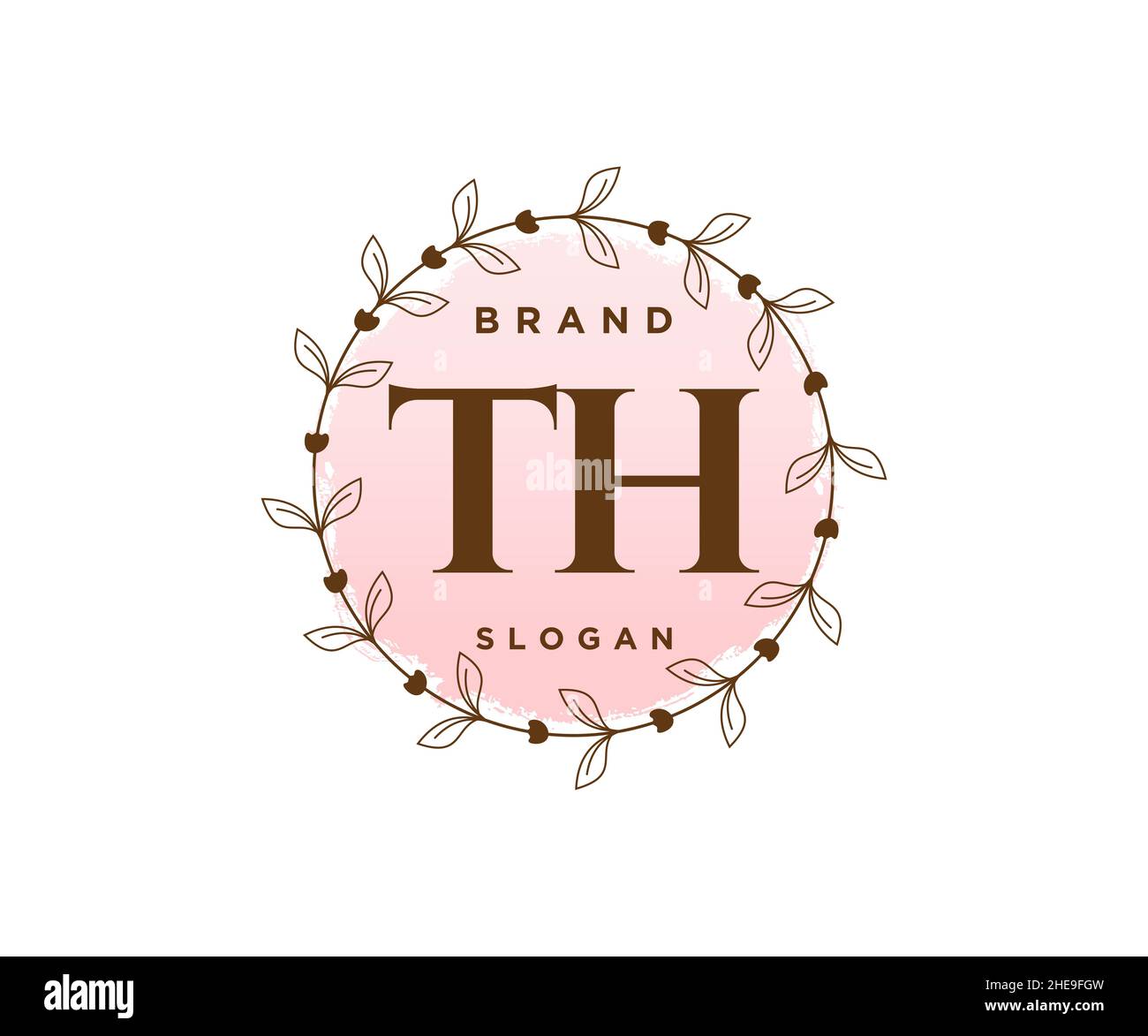 TH feminine logo. Usable for Nature, Salon, Spa, Cosmetic and Beauty ...