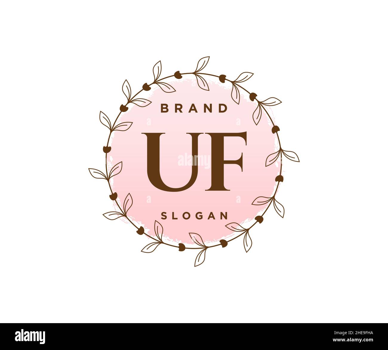 UF feminine logo. Usable for Nature, Salon, Spa, Cosmetic and Beauty ...