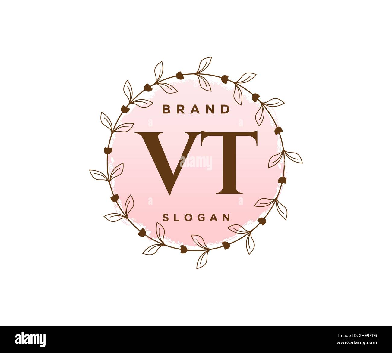 VT feminine logo. Usable for Nature, Salon, Spa, Cosmetic and Beauty ...