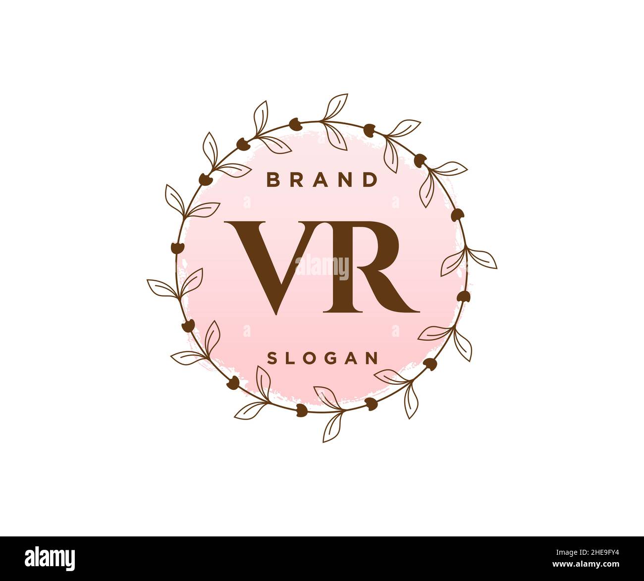 VR feminine logo. Usable for Nature, Salon, Spa, Cosmetic and Beauty ...