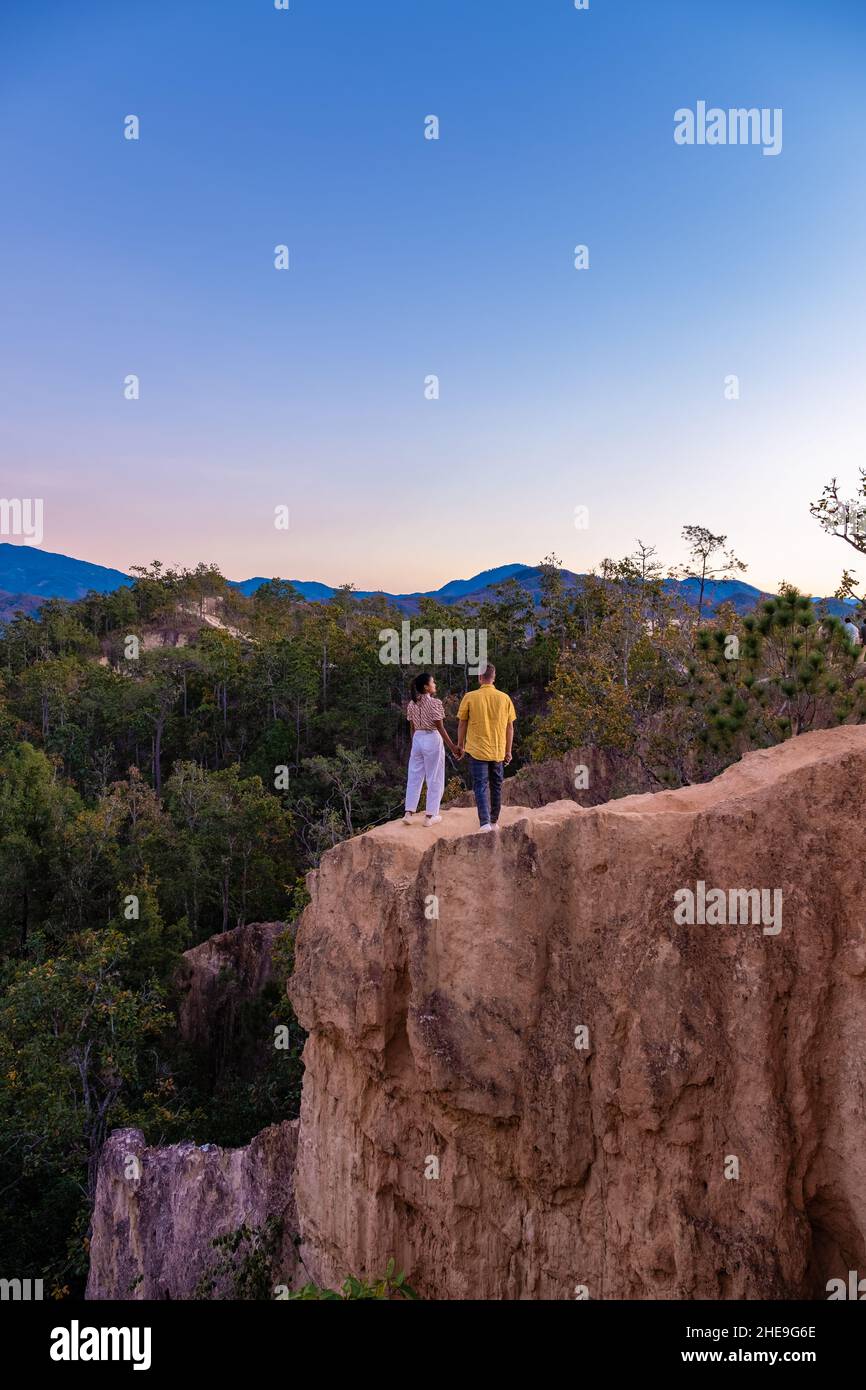 Pai Canyon during sunset in Pai Mae Hong Son Northern Thailand ...