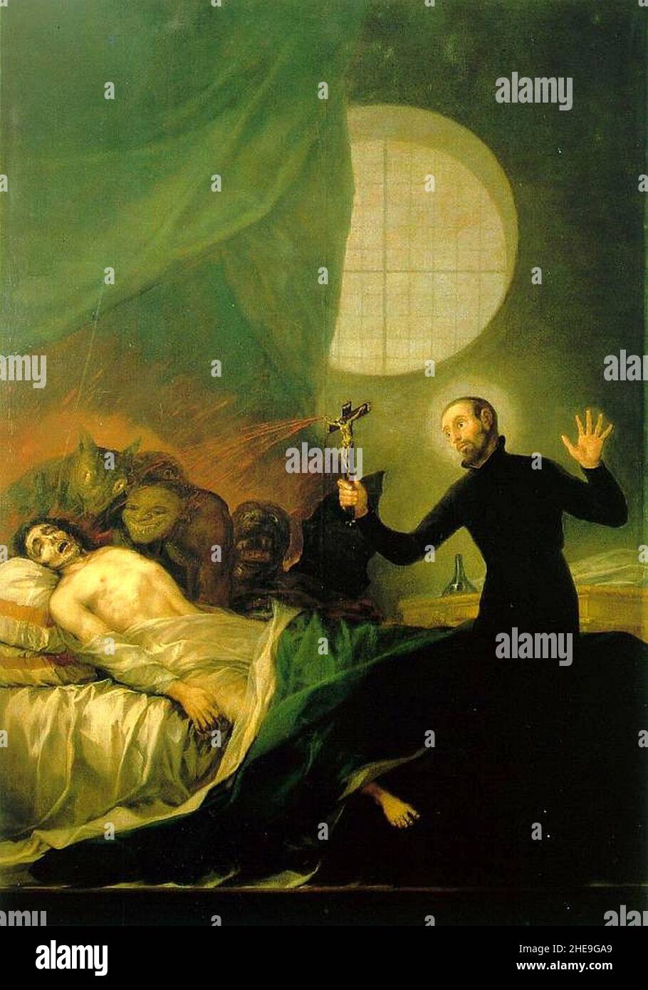 San Francisco de Borja y el moribundo impenitente Stock Photo - Alamy