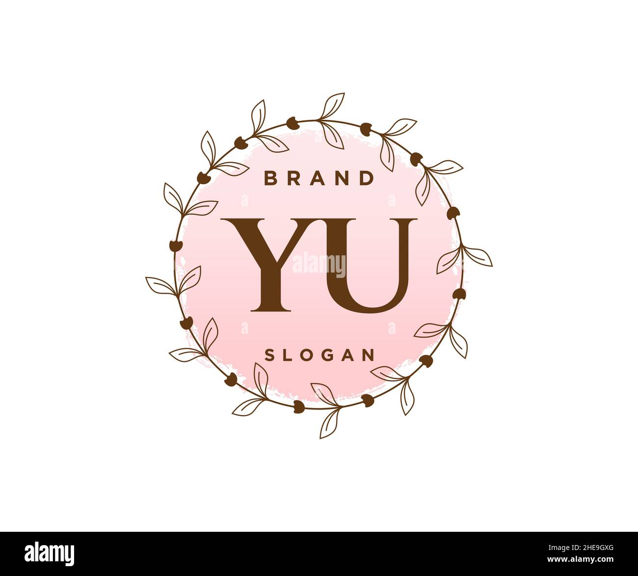 YU feminine logo. Usable for Nature, Salon, Spa, Cosmetic and Beauty ...