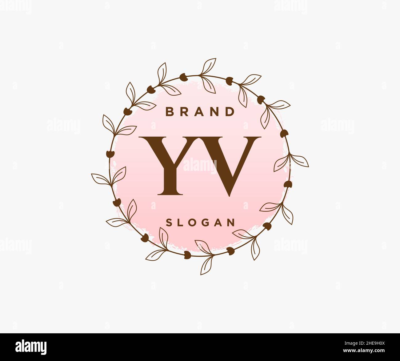YV feminine logo. Usable for Nature, Salon, Spa, Cosmetic and Beauty ...