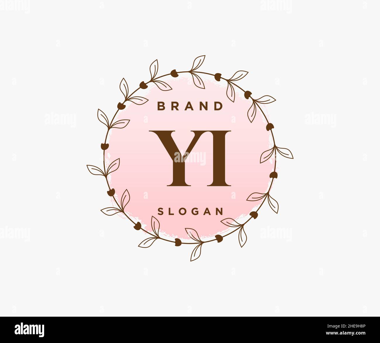 YI feminine logo. Usable for Nature, Salon, Spa, Cosmetic and Beauty ...