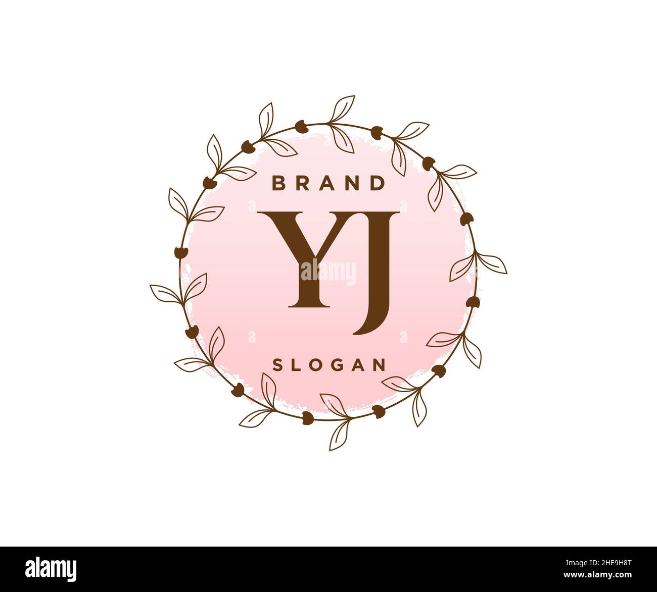 YJ feminine logo. Usable for Nature, Salon, Spa, Cosmetic and Beauty ...